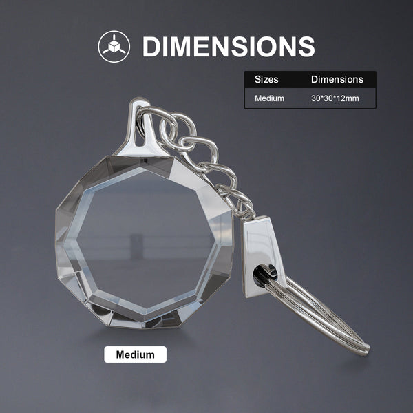 3D Keychain: Octagon Crystal Design - Shop Now - ShopGlow 3D